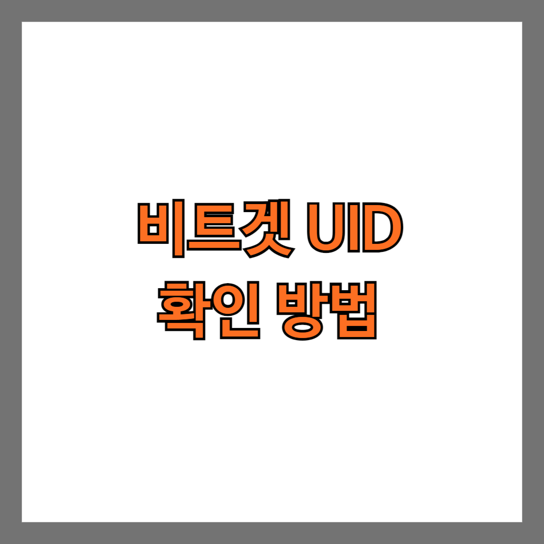 비트겟 UID 확인 방법(10초) - 레버1000